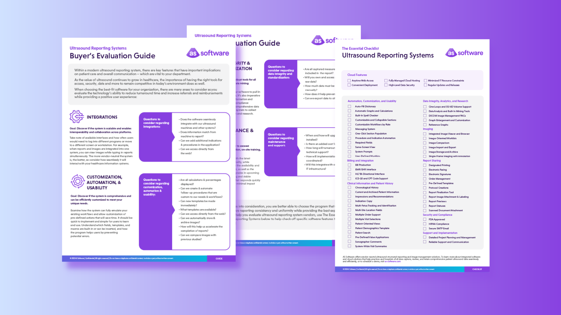 Buyer's Evaluation Guide - AS Software
